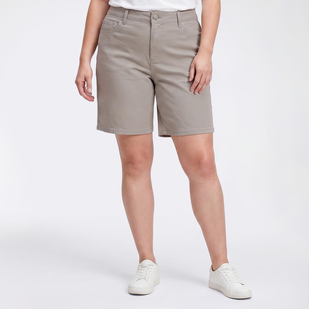 Click here for Plus Size Tailormade 5 Pocket Solid Bermuda Shorts prices